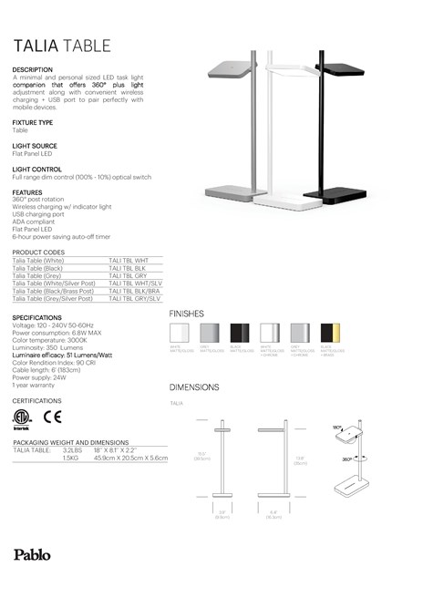TALIA LED adjustable aluminium floor lamp By Pablo