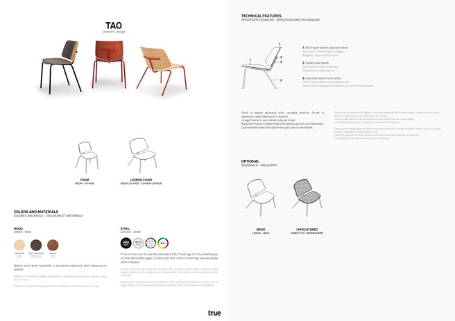 TAO | Fabric chair By True Design design Orlandini Design