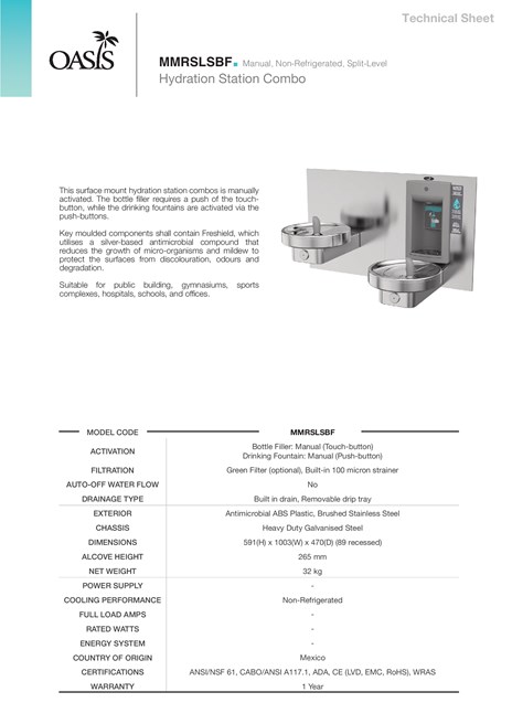 AQUA POINTE MMRSLSBF Water dispenser By OASIS