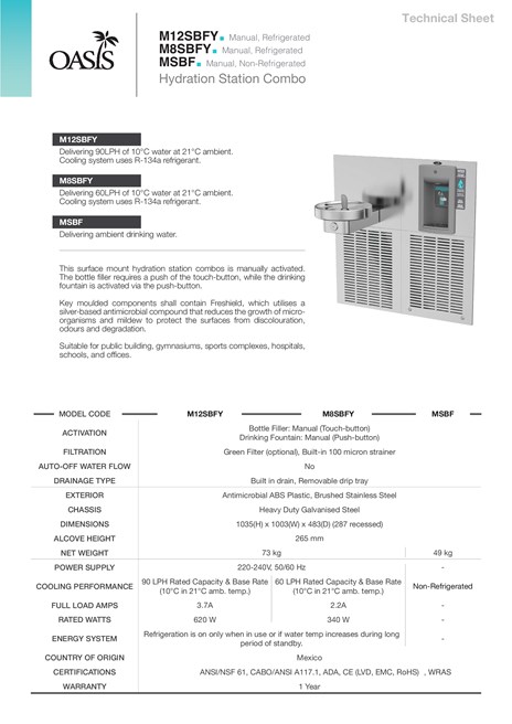 AQUA POINTE MSBF water dispenser By OASIS