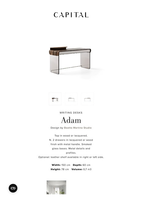ADAM Writing desk By Capital Collection | design BOATTOMARTINOstudio