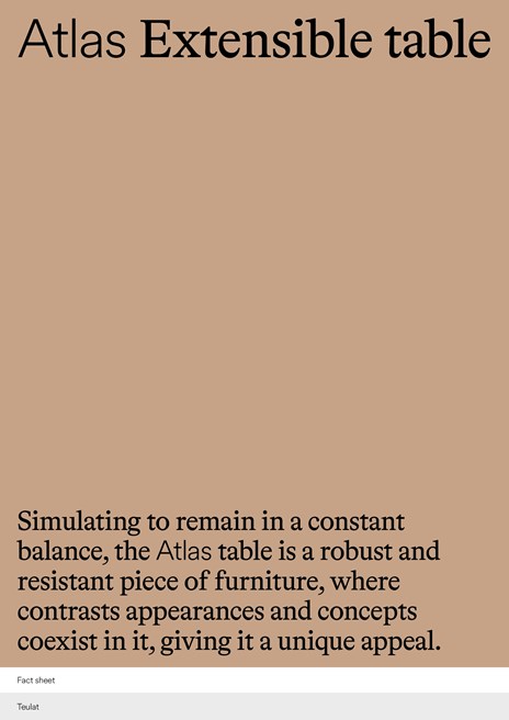 ATLAS 桌子 By TEULAT | design Cambres Design