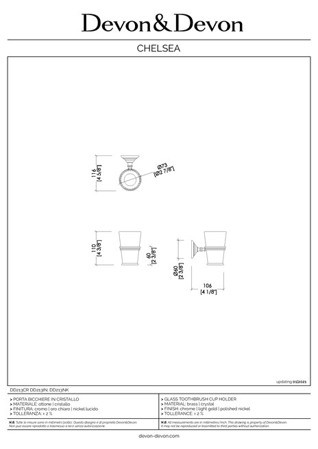 CHELSEA | Toothbrush holder By Devon&Devon