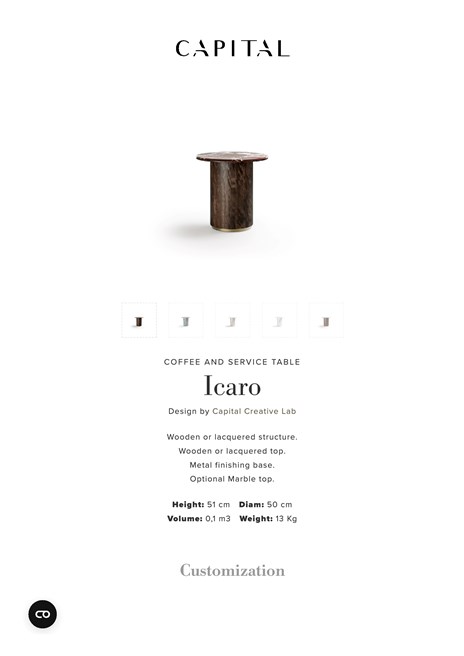 ICARO | Marble coffee table By Capital Collection