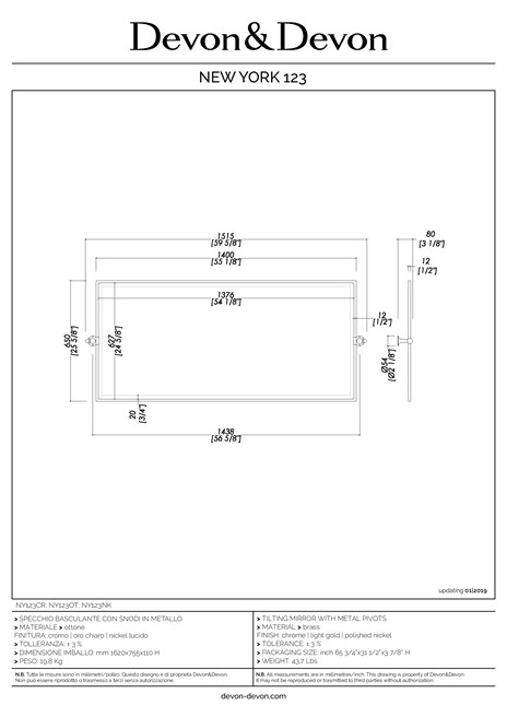 NEW YORK 123 mirror By Devon&Devon