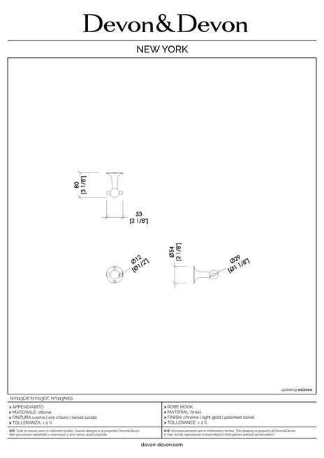 NEW YORK | Towel hook By Devon&Devon