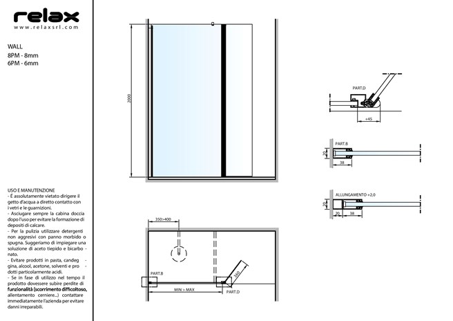 WALL A+PM Shower cabin By RELAX