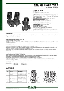 KLM / KLP / DKLM / DKLP Pompe et circulateur By DAB Pumps