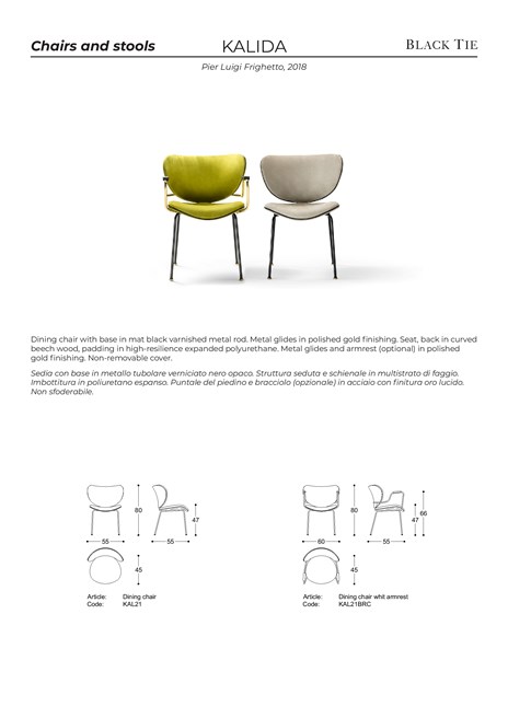 KALIDA | Leather chair Kalida Collection By Black Tie design Pier Luigi ...