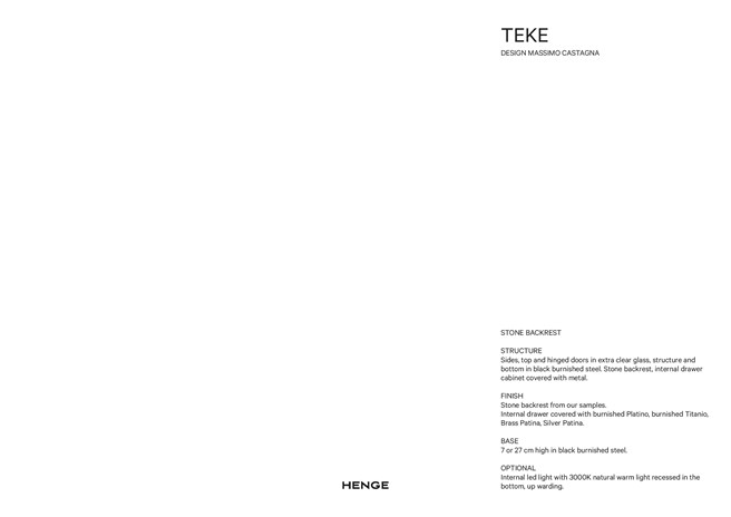 TEKE Glass sideboard with stone interiors By Henge | design Massimo ...