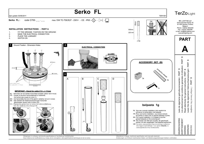 SERKO FL Bollard light By Terzo Light