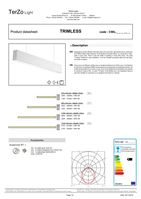 TRIMLESS Perfil para iluminación lineal de aluminio para fijación al ...
