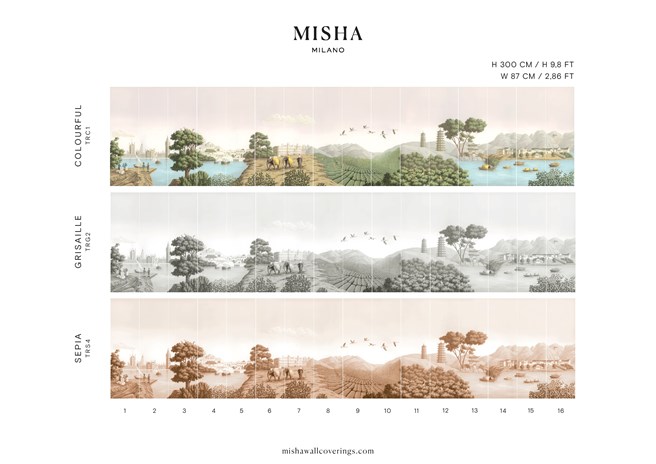 THE TEA ROUTE fabric By Misha