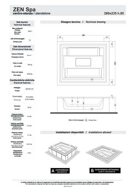 Minipiscina rettangolare con idromassaggio ZEN - Gruppo Treesse ...