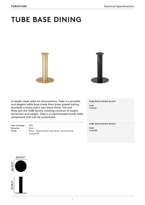 TUBE | Table Tube Collection By Tom Dixon design Tom Dixon