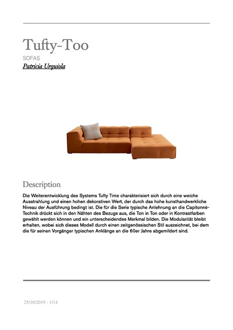 TUFTY-TOO | Anbausofa By B&B Italia Design Patricia Urquiola