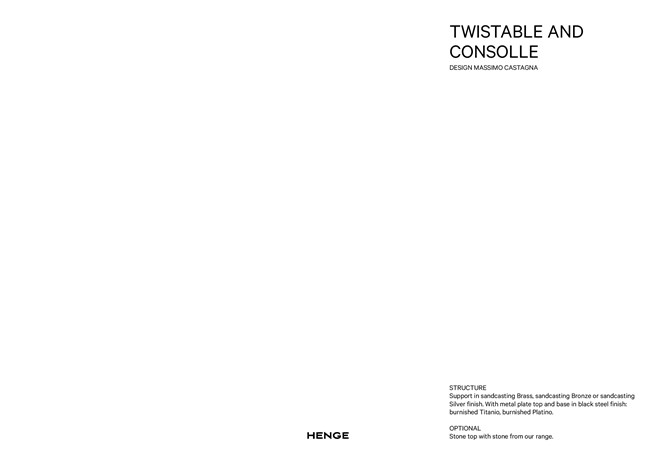 TWISTABLE Round plate side table By Henge | design Massimo Castagna