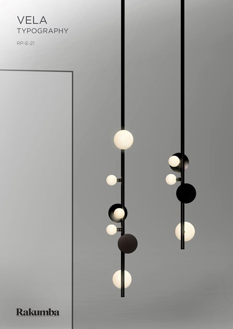TYPOGRAPHY VELA GANTRY LED modular metal ceiling lamp By Rakumba
