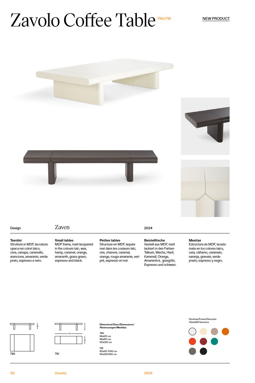 ZAVOLO Coffee table By Zanotta