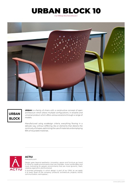 URBAN-BLOCK | Stuhl By ACTIU Design Javier Cuñado