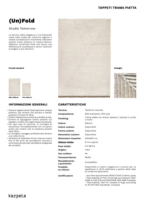 (UN)FOLD 地毯 By Karpeta | design Studio Tomorrow