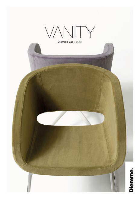 VANITY Silla de oficina de tela con ruedas de 4 radios By Diemme