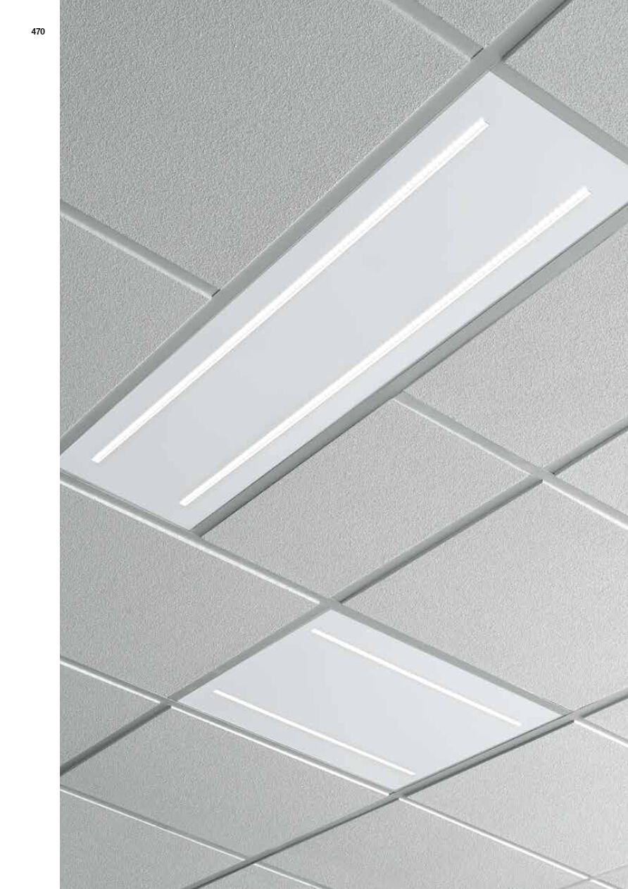 SCHOOL LED powder coated steel Lamp for false ceiling By Novalux