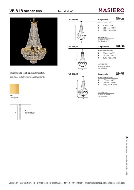 IMPERO & DECO VE 818 12 / 16 / 18 Impero & Deco Collection By Masiero ...