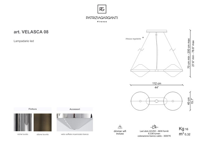 VELASCA 08 Pendant lamp By Patrizia Garganti | design Roberto Lazzeroni