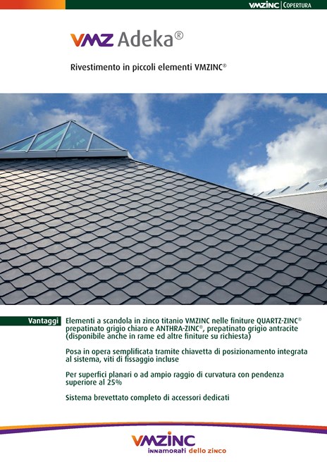 Copertura in zinco titanio a scandole ADEKA® - VMZINC - Edilportale