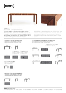 VOLTA | Dining table By more design Bernhard Müller