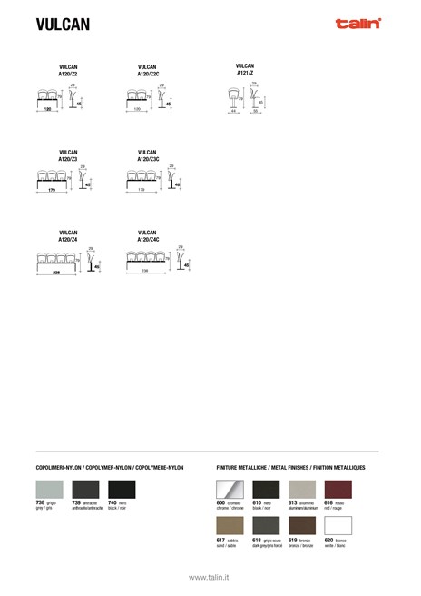 VULCAN A120 | Beam seating with armrests By TALIN