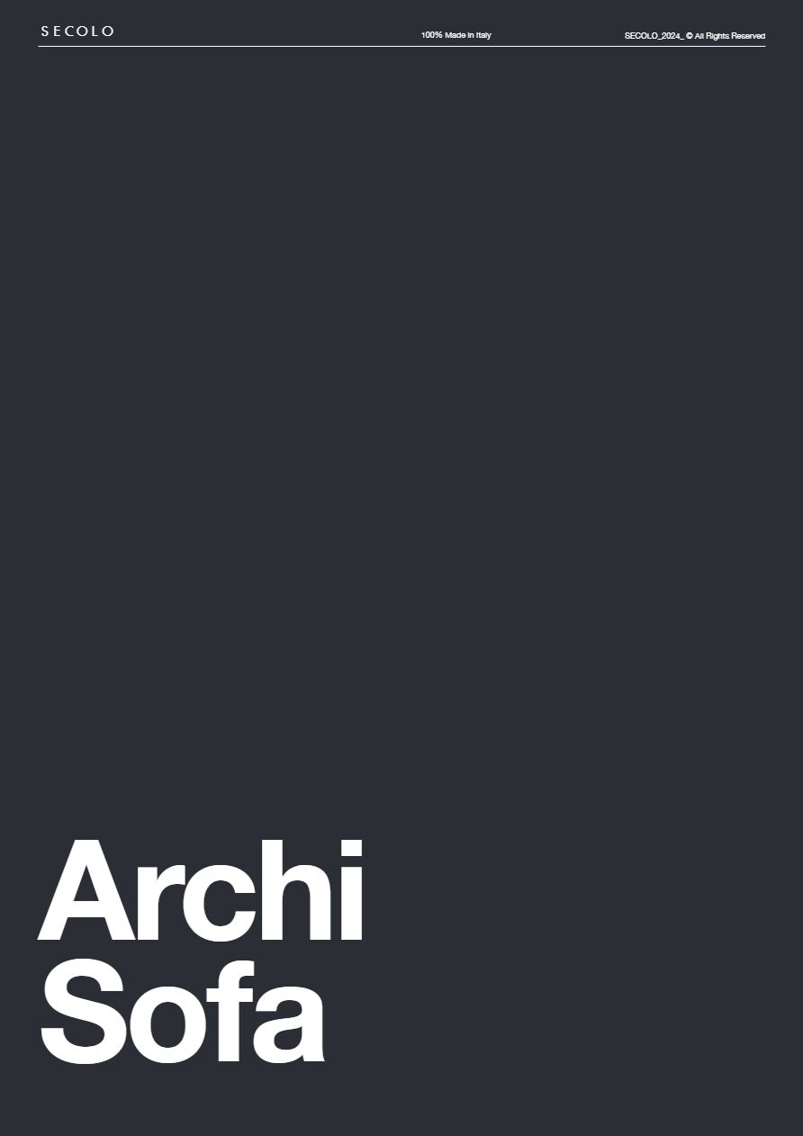 ARCHI 2 seater fabric sofa By Secolo | design Artefatto