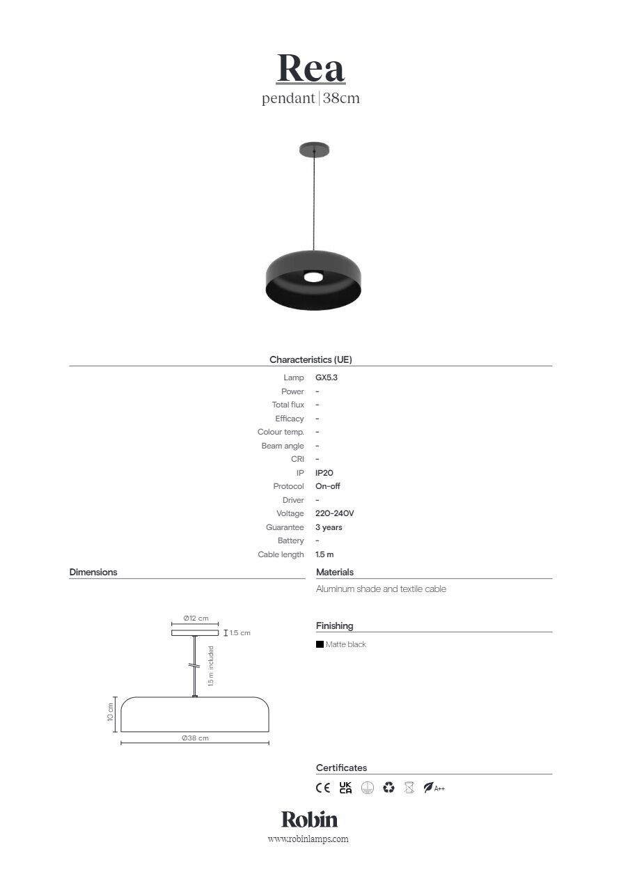 REA Lámpara colgante By Robin
