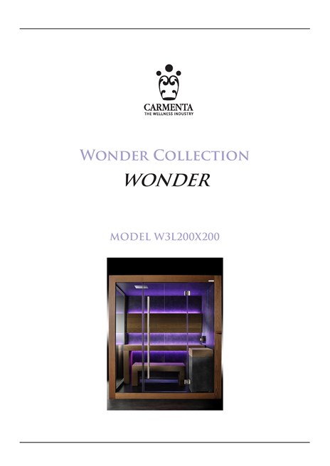 Sauna / turkish bath / shower WONDER 3IN1 By CARMENTA