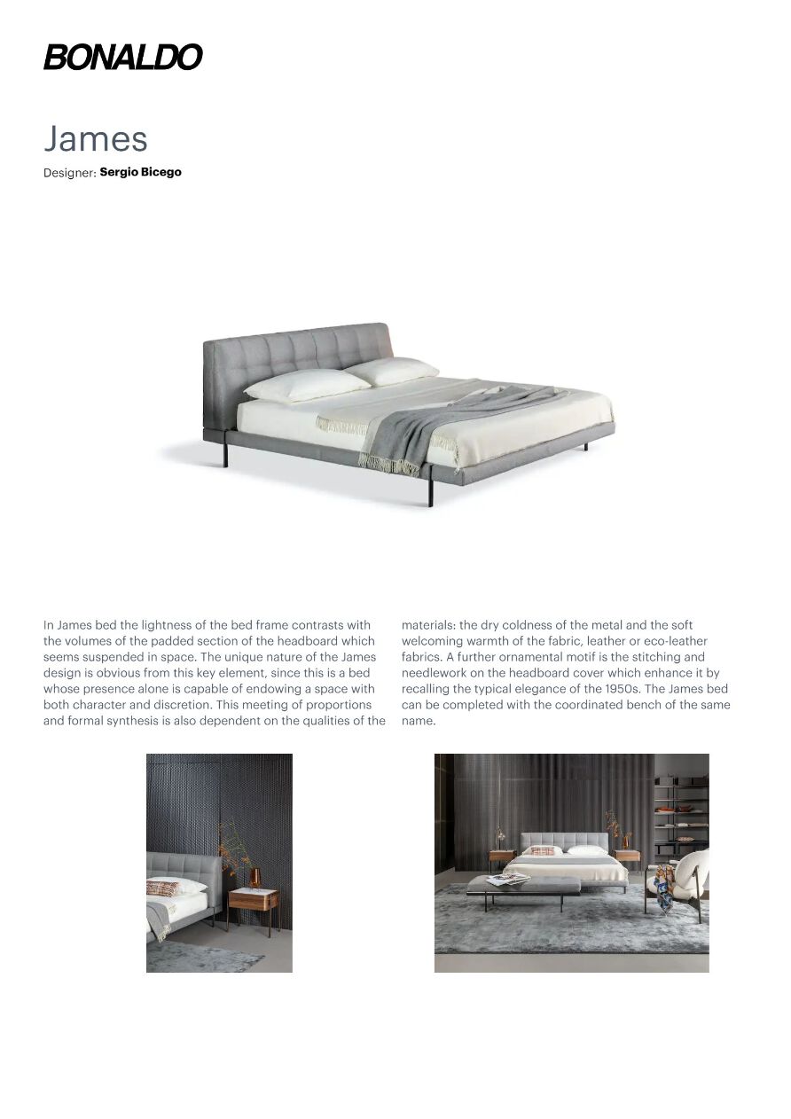 JAMES Bed By Bonaldo