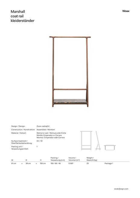MARSHALL | Coat stand By Woak design Zoran Jedrejcic