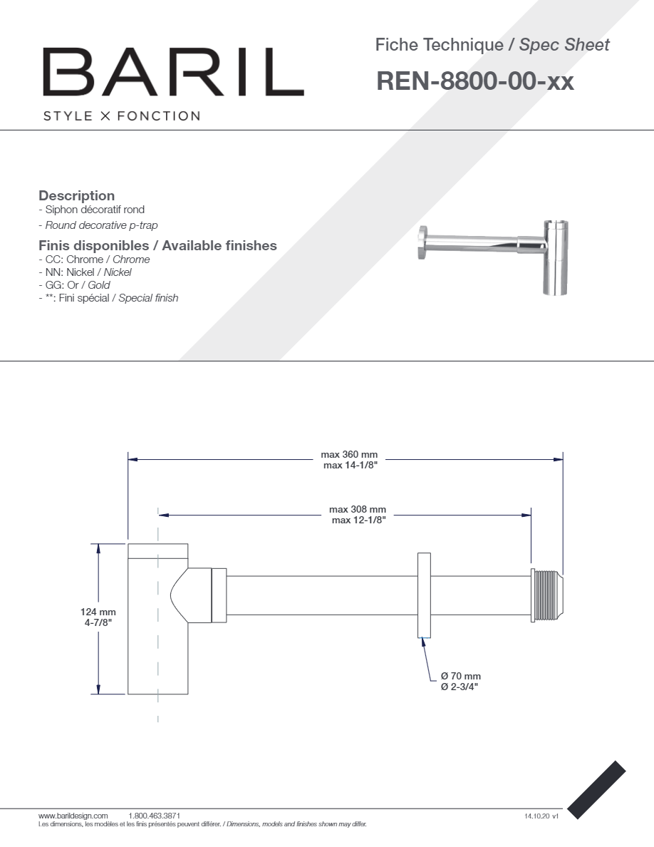 REN-8800-00 Sifone By BARIL