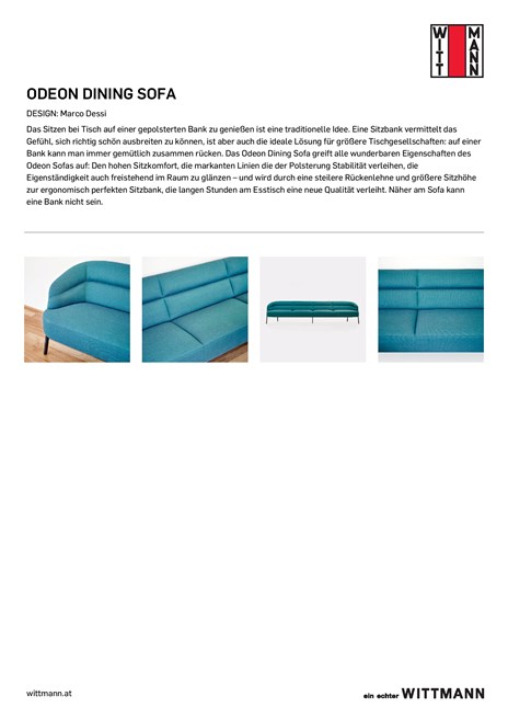 Sofa ODEON By Wittmann design Marco Dessí