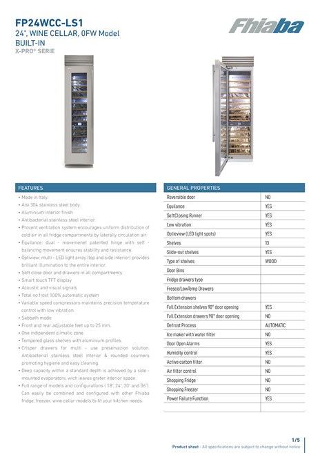 X-PRO 24 - FP24WCC | Wine cooler By FHIABA