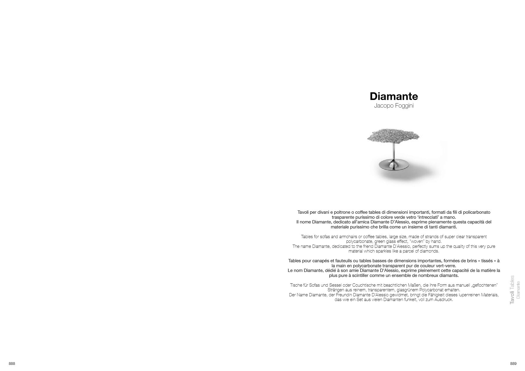 DIAMANTE 茶几 By Edra | design Jacopo Foggini