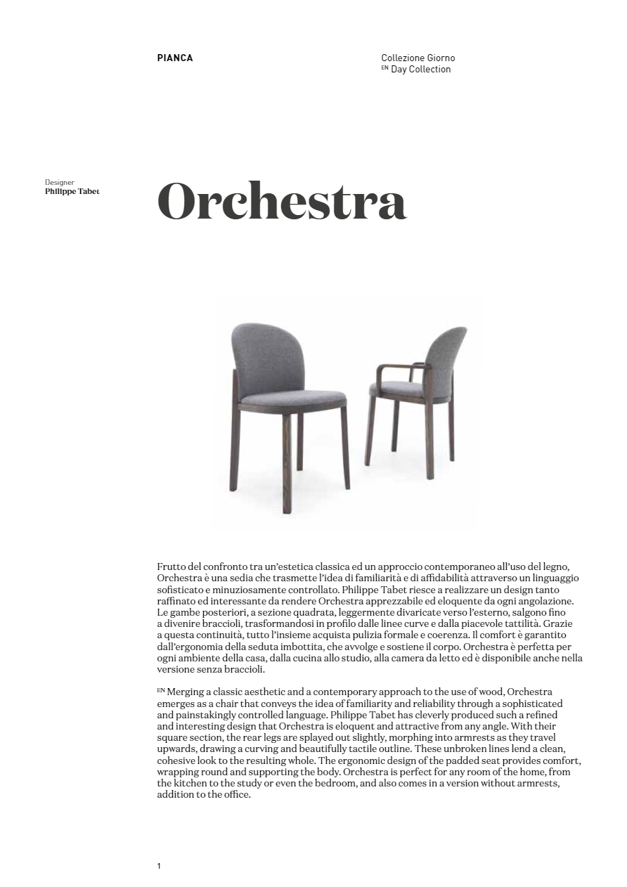 ORCHESTRA 椅子 By Pianca