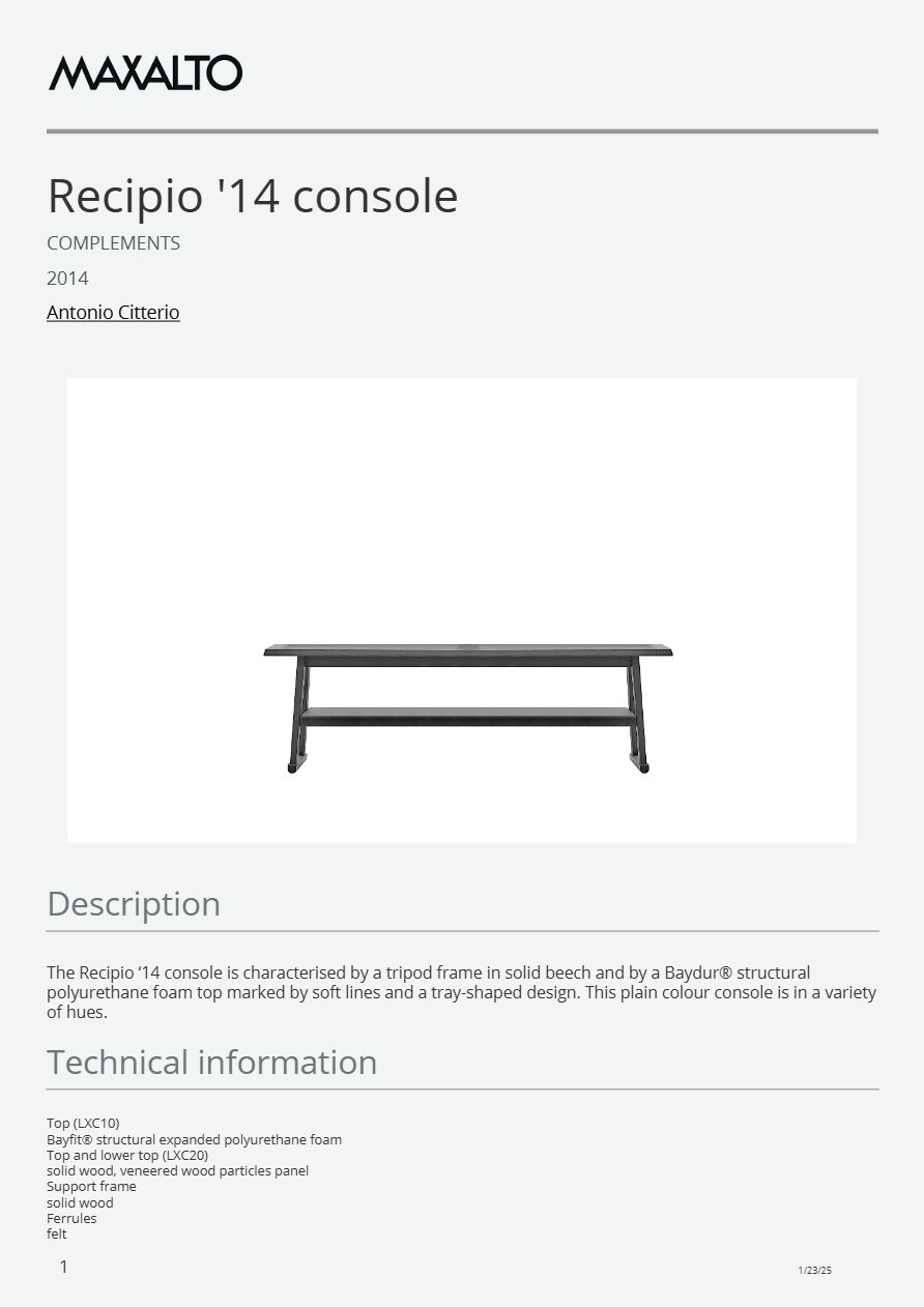RECIPIO '14 边桌 By Maxalto | design Antonio Citterio