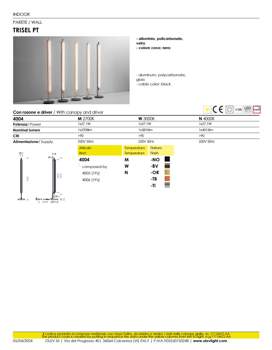 TRISEL PT Floor lamp By Olev | design _blank design studio