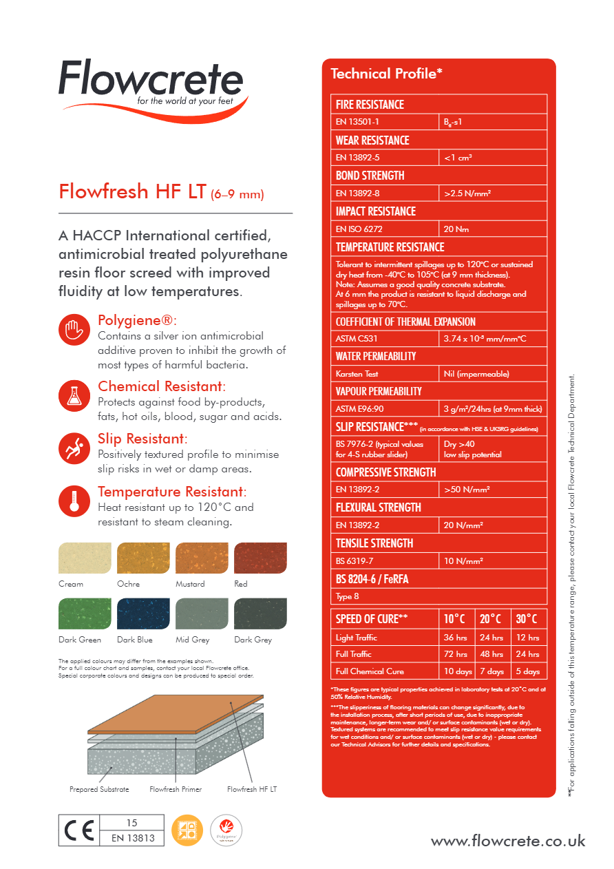 Massetto in poliuretano-cemento FLOWFRESH HF LT - Tremco CPG Europe ...