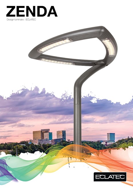 ZENDA Lampadaire urbain LED en aluminium By GHM-ECLATEC