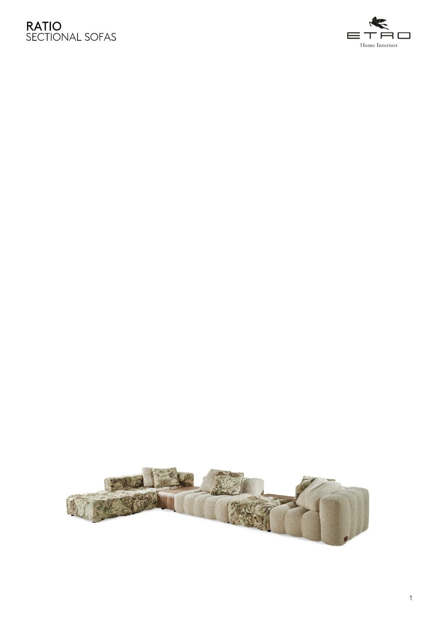 RATIO Corner fabric sofa By ETRO Home Interiors