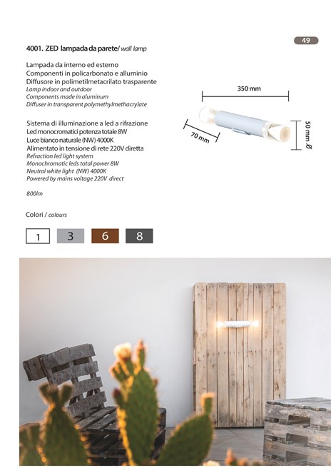 ZED | Wall lamp Zed Collection By Kriladesign