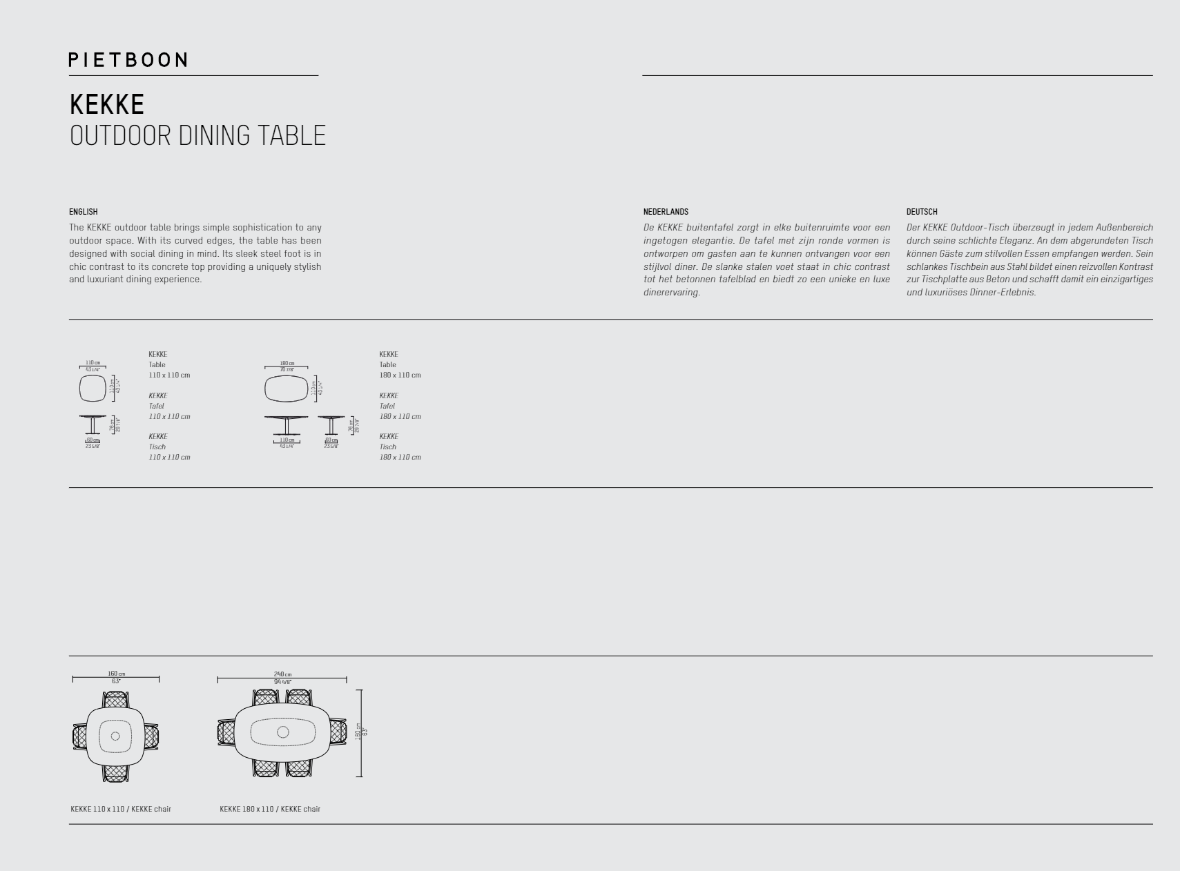 KEKKE OUTDOOR Mesa By Piet Boon