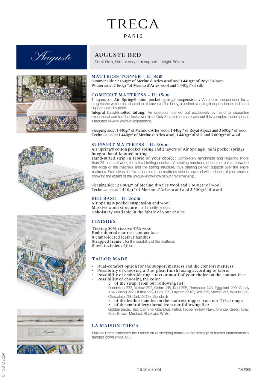 AUGUSTE Bed By Tréca